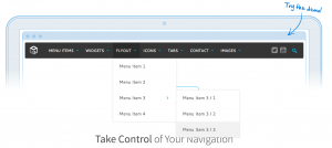 Vertically align flyout menus to bottom of navigation bar – Max Mega Menu