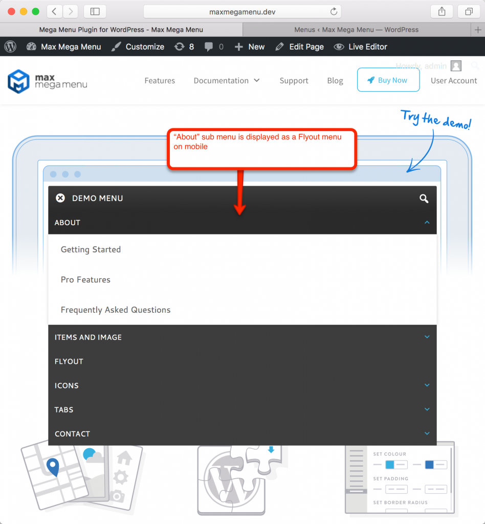 How to switch a mega menu to a flyout menu on mobile – Max Mega Menu