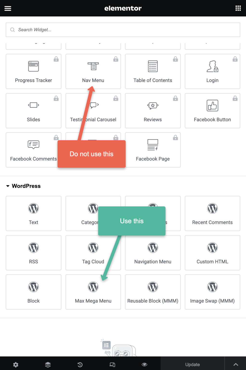 Elementor – Max Mega Menu