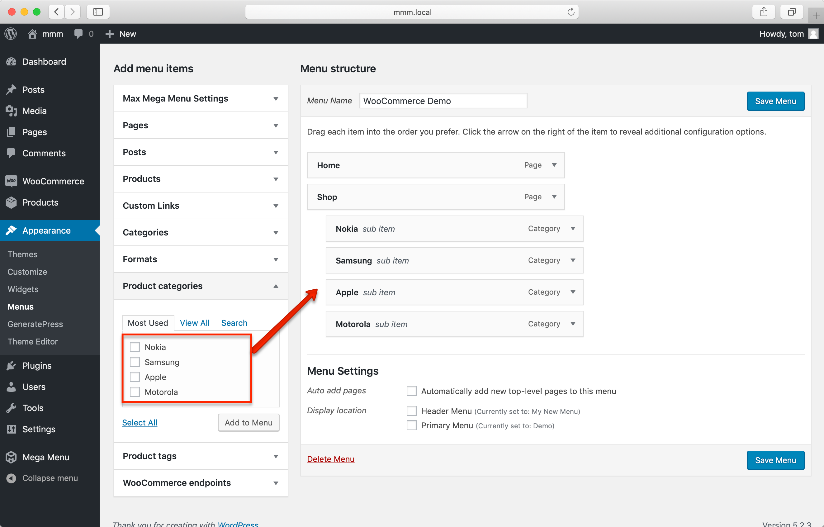 How To Display WooCommerce Categories In Your Menu Max Mega Menu