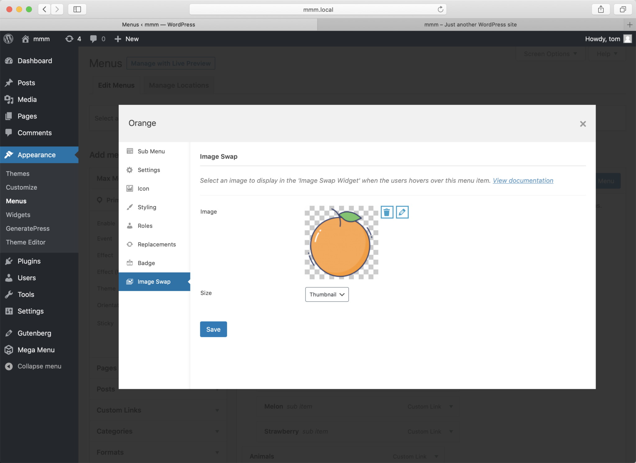 Image Swap – Max Mega Menu